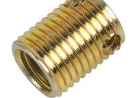 China Yellow Carbon  steel Wire Thread Insert  Customized Anodizing Gold finishing M6 M8 for sale