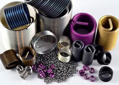 China Yellow purple Carbon  steel Wire Thread Insert  Customized Anodizing finishing M6 M8 for sale