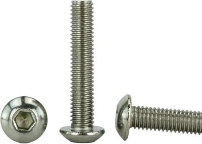 China SS304 SS316 SS316L Stainless Steel Hexagon Socket Button Head Machine Screw ISO 7380 for sale