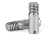 China Stainless Steel SS Stainless Steel SS External Thread Round Parallel Pin Slotted Headless Screw With Shank for sale