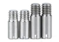 China Stainless Steel SS Stainless Steel SS External Thread Round Parallel Pin Slotted Headless Screw With Shank for sale