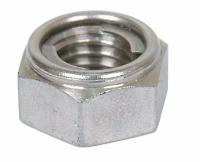 China Carbon Steel Blue White Galvanized Hexagon Self Lock Nut Zinc Plated DIN985 DIN982 for sale