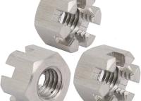 China Stainless Steel SS201 Slotted  Castle Nut SS304 SS316 Plain Polishing Hexagon DIN979 for sale