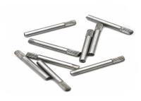 China Aluminum AL 6061 7075 Plain Finished External Thread Round Dowel Parallel Pin DIN427 for sale
