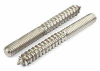China M4 M6 M8 M10 SS304 SS316 Hanger Bolt Stainless Steel Double Threaded Screw for sale