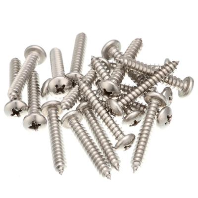 China Round Head Pan Head Tapping Screw Stainless Steel SS304 SS316 Phillips DIN7981 for sale