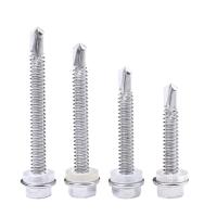 China Stainless steel ASME AISI SS400 SUS410 Hex Flange Head Self Drilling Screws  DIN7504 for sale