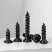 China 2.9 3.9mm Gal Steel  Phillips Drive Csk Flat Head Roofing Screw Black Oxide DIN7504 for sale