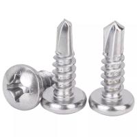 China B8M B8 B7 18-8 Stainless Steel Phillips Pan Cylindrical head Drilling Screws DIN7504 for sale