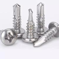 China B8M B8 B7 18-8 Stainless Steel Phillips Pan Cylindrical head Drilling Screws DIN7504 for sale