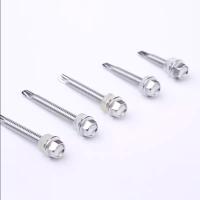China 3.5mm 3.9mm Gal Steel ASTM 193 Zinc Plated Flange Roofing Self Drilling Screw DIN7504 for sale