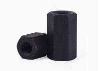 China M20 M26 M28 ASTM B7 B7M Hex Head Long Nut A325 Steel Black Oxide Black Coating DIN6334 for sale