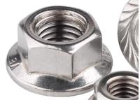 China M8 M10 M20 Hex Hexagon Flange Nut Carbon Steel Zinc Plated Zn Serrated  DIN6923 for sale