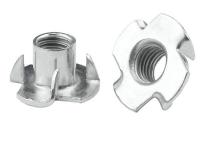 China M10 M12 Stainless Steel Polishing 4 Claw Furniture Tee Nuts with Pronge DIN1624 for sale