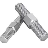 China Carbon Steel Stud Threaded Bolt Double End Studs  White Blue Yellow zinc Plated DIN938 for sale