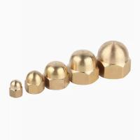 China M3 M4 M6 Brass Bronze Hexagon Hex Domed Cap Nut Acron Nut Copper Alloy H59 H62 DIN1587 for sale