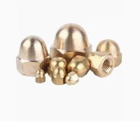 China M4 M5 M6 H59 H62 Brass Hexagon Acorn Nut Yellow Brass Red Copper Bronze DIN1587 for sale