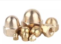 China M4 M5 M6 H59 H62 Brass Hexagon Acorn Nut Yellow Brass Red Copper Bronze DIN1587 for sale
