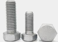 China Carbon Steel Hexagon Bolt Grade 4.8 M12 1/4 Silver Finish Industrial Mechanical Use for sale