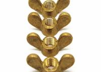 China M4 M6 H59 H62 Wing Nut Brass Bronze Copper Alloy Steel Yellow Zinc Plating Edged DIN315 for sale