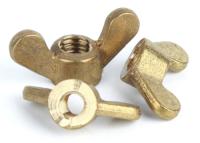 China M4 M6 H59 H62 Wing Nut Brass Bronze Copper Alloy Steel Yellow Zinc Plating Edged DIN315 for sale