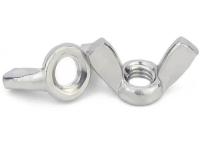 China M12 ASTM INOX B8 B8M B8T Edged Square Wing Round Butterfly Wing Nut DIN314 for sale