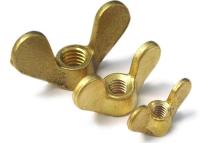 China M6 M8 Copper Alloy Steel Yellow Zinc Plating Edged Wing Square Wing Round Butterfly Wing Nut DIN315 for sale
