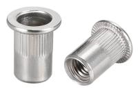 China M14 M16 Passivate Plain SS304  Knurled Flat Head Rivet Nut for sale