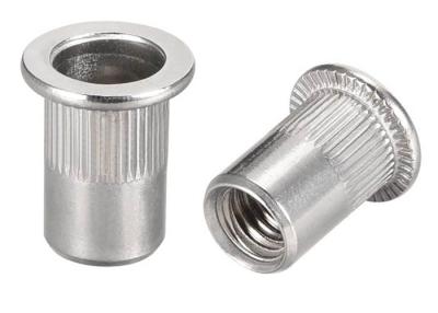 China Aluminum Alloy 6061 7075 Anodized  plain Small Flat Head Serrated Rivet Nuts for sale