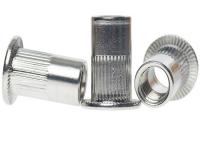 China M14 M16 Passivate Plain SS304  Knurled Flat Head Rivet Nut for sale