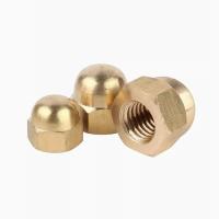 China M4 M5 M6 H59 H62 Hexagon Dome Cap Nut Yellow Brass Red Copper Bronze Din1587 for sale