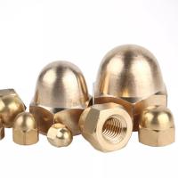 China M4 M5 M6 H59 H62 Hexagon Dome Cap Nut Yellow Brass Red Copper Bronze Din1587 for sale