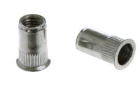 China M6 M8  Steel Knurled Body Open End Reduced Flat Small Head Rivet Nut A453 GR660 A286 for sale