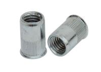 China M4 M10  Steel Knurled Body Open End Reduced Flat Small Head Rivet Nut  ASTM B7 B7M for sale