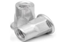 China M4 M6 M8 M10 18-8 Stainless Steel Plain Semi Hex Flat Head Rivet Nuts Polishing for sale