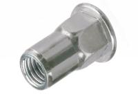China ASTM B7 M6 Semi Hex Countersunk Round Small Head Rivet Nut Blue Zinc with Passivation Finish and ROHS Certification for sale