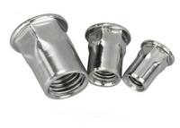 China M6 M8  18-8 Stainless Steel 304 316 Plain Semi Hex Flat Head Rivet Nuts for sale