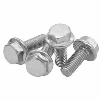 China M10 M12 Galvanized Hex Hexagon Head Flange Metal Bolt Carbon Steel B7 B7M DIN6921 for sale