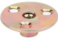 China Metal Grade 4.8 Three Hole Flange Nut Iron Plate Nut Furniture Plywood Locking Galvanized for sale