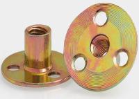 China Metal Grade 4.8 Three Hole Flange Nut Iron Plate Nut Furniture Plywood Locking Galvanized for sale