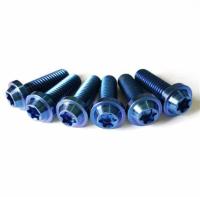 China M8 M6 Metal Hex Flange Bolt Gold Anodized Plated Aluminum 6061 customized colors for sale
