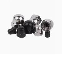 China M8 M10 Carbon Steel Hex Domed Cap Metal Nut Black White Zinc Plated Zn DIN1587 for sale