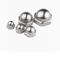 China M8 M10 Carbon Steel Hex Domed Cap Metal Nut Black White Zinc Plated Zn DIN1587 for sale
