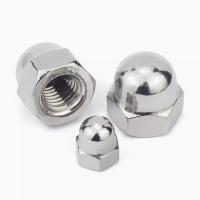 China M8 M10 Carbon Steel Hex Domed Cap Metal Nut Black White Zinc Plated Zn DIN1587 for sale