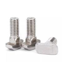 China M8 M10 Aluminum Clamp T Head Half Threaded Bolts 6061 7075  Customized Coarse Thread for sale