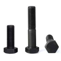 China M6 M10 Black Oxide Metal Hexagon Bolt Carbon Steel Grade 4.8 8.8 10.9 12.9 DIN933 DIN931 for sale