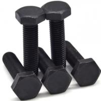 China M6 M10 Black Oxide Metal Hexagon Bolt Carbon Steel Grade 4.8 8.8 10.9 12.9 DIN933 DIN931 for sale