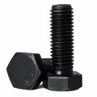 China M6 M10 Black Oxide Metal Hexagon Bolt Carbon Steel Grade 4.8 8.8 10.9 12.9 DIN933 DIN931 for sale