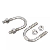 China M8 M10 Alloy steel 65Mn 60Mn 40Cr Q236 Type U Bolts U Shaped Metal Bolt And Nut DIN3570 for sale
