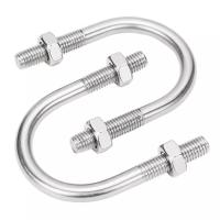 China M8 M10 Alloy steel 65Mn 60Mn 40Cr Q236 Type U Bolts U Shaped Metal Bolt And Nut DIN3570 for sale